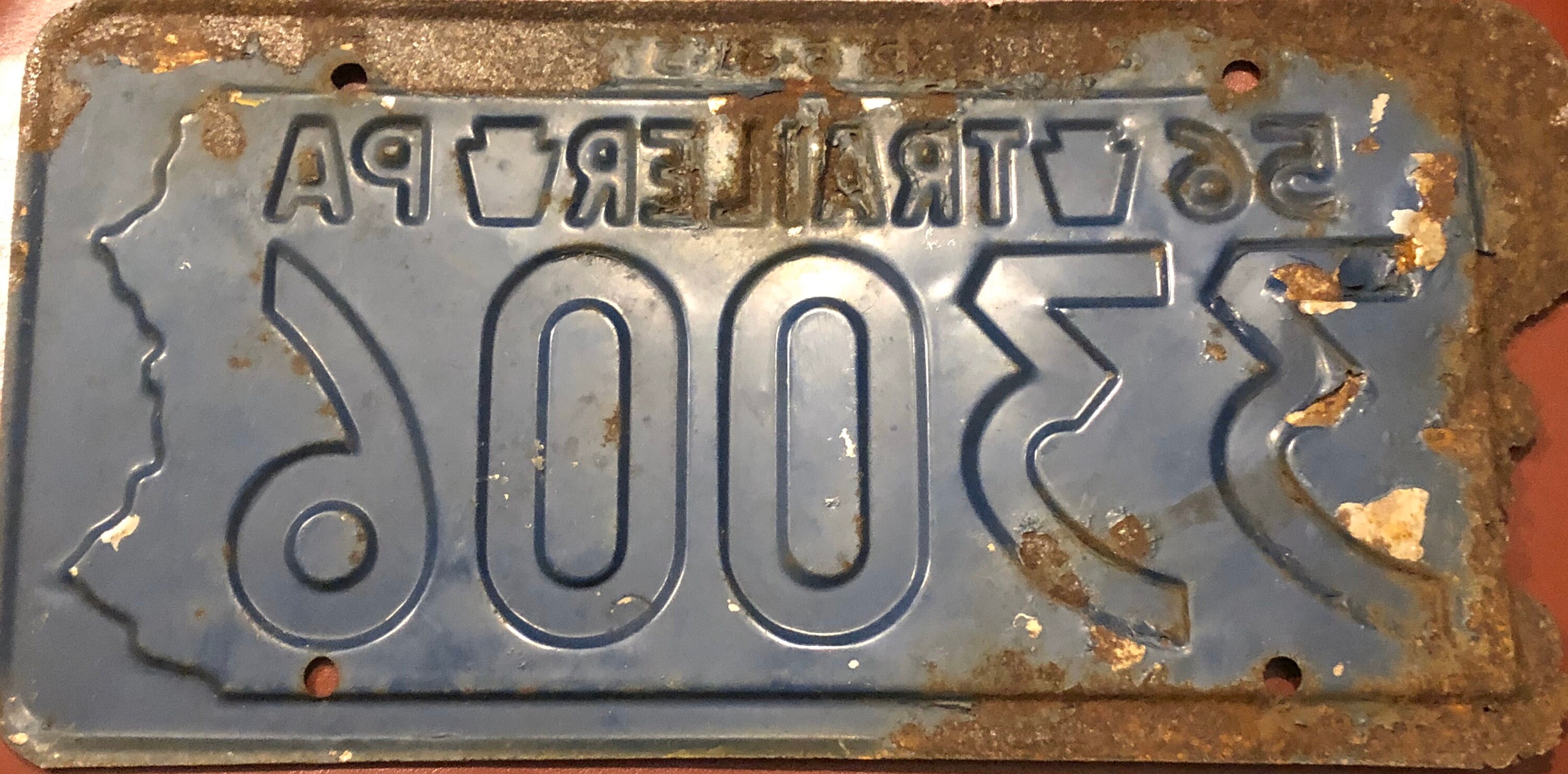 1956 Vintage Pa Trailer License Plate - Etsy Canada
