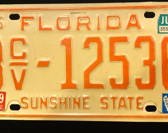 Vintage Original 1960s Florida License Plate sunshine State | Etsy