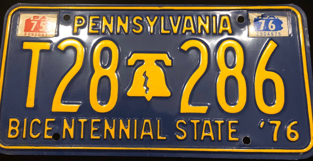 1976 Original Vintage Bicentennial State Pa License Plate.( Mint ...