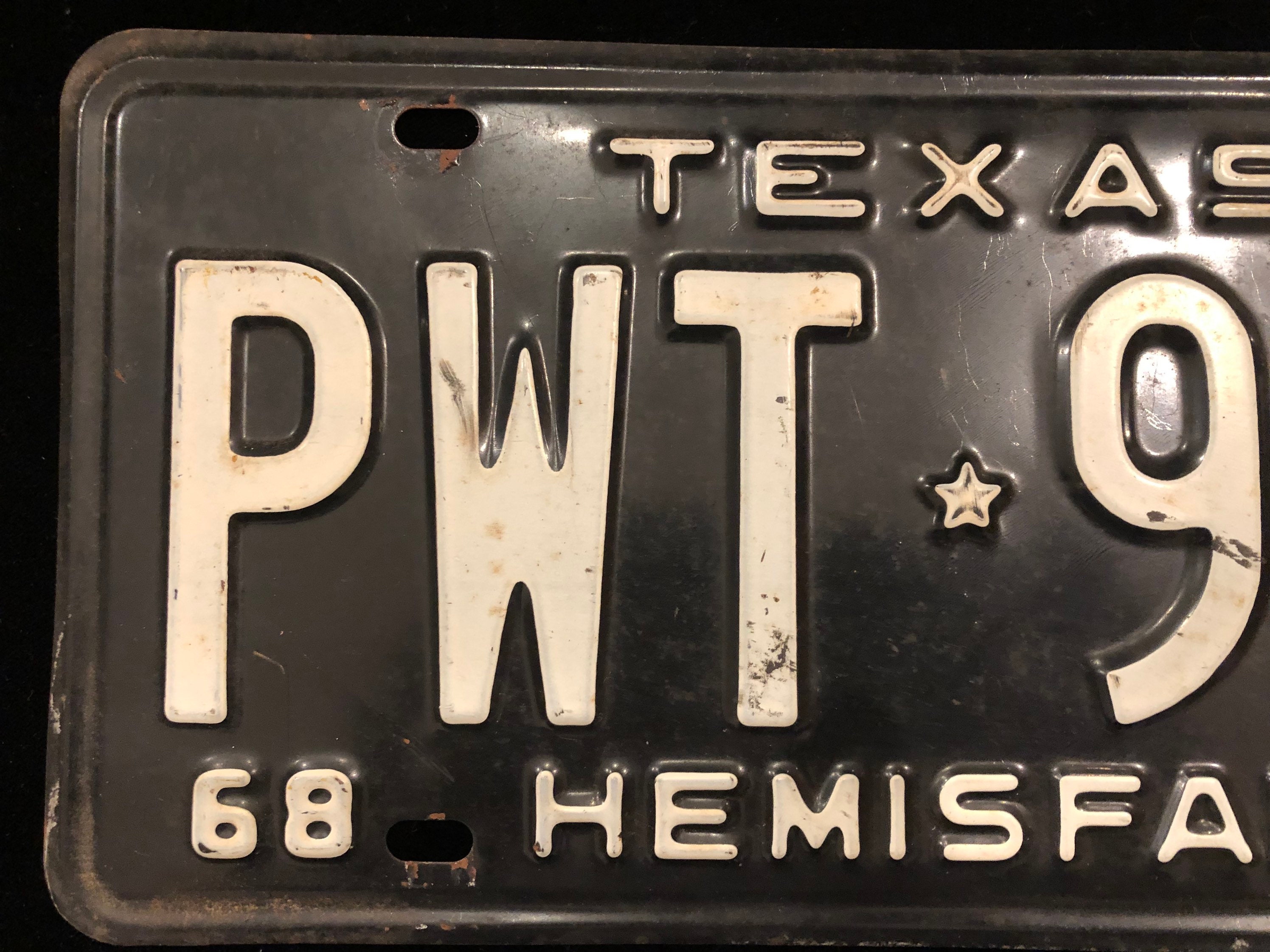 Vintage Original 1968 Texas Hemisfair License Plate in Very - Etsy