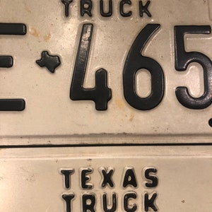 Vintage Original Set of Two 1985 Matching Texas Truck License Plates - Etsy
