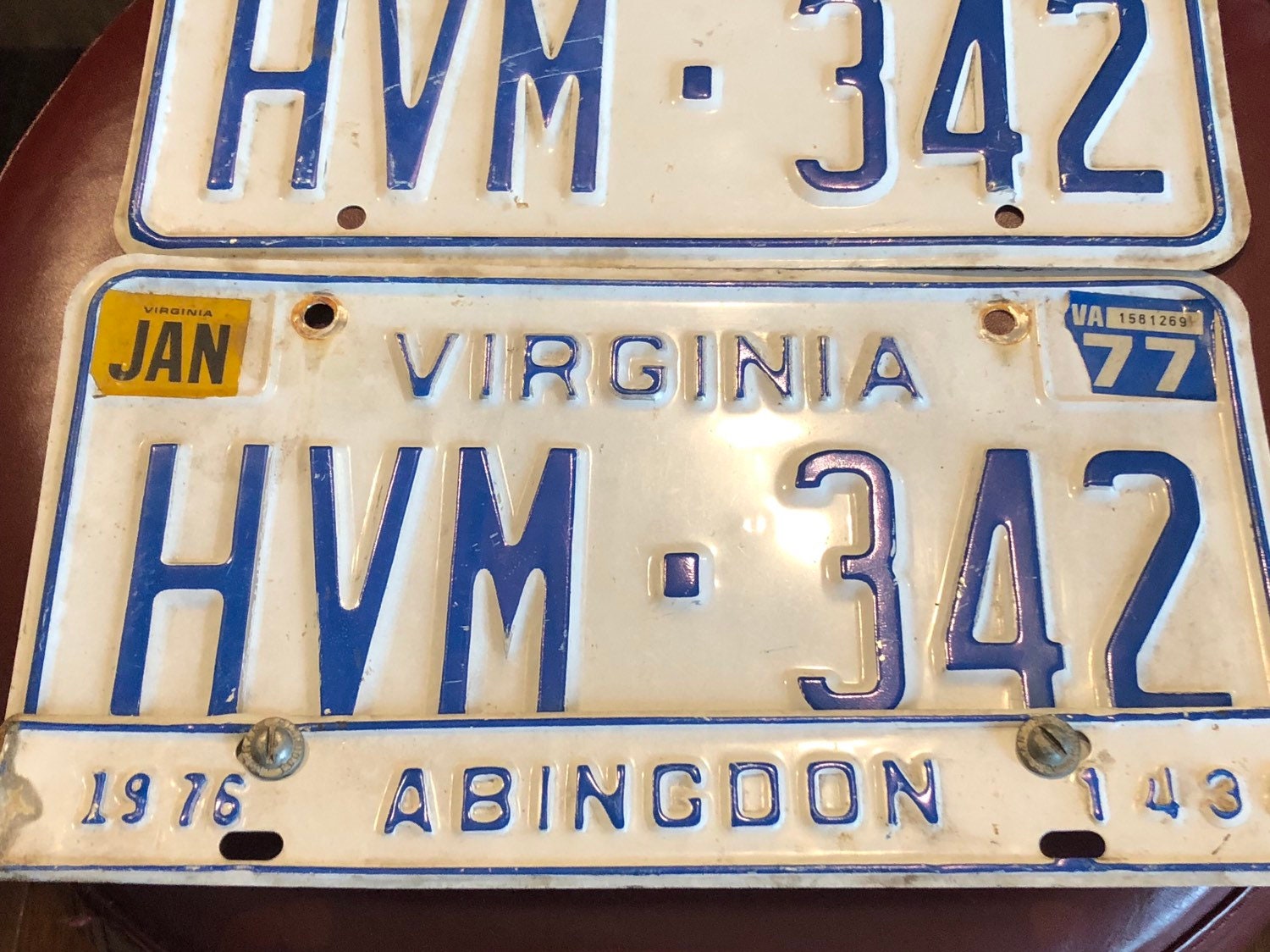 Matching Set of 1976 Va License Plates With Attachment - Etsy