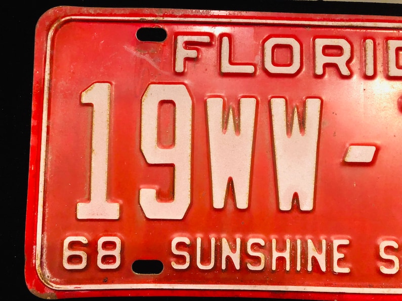 Vintage Original 1960s Florida License Plate sunshine State in Great ...