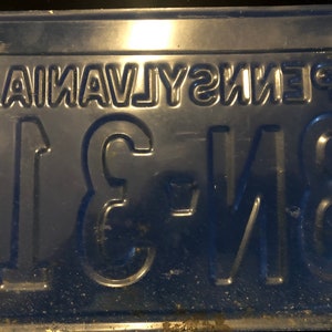 Vintage 1970 PA License Plate in Good Condition - Etsy