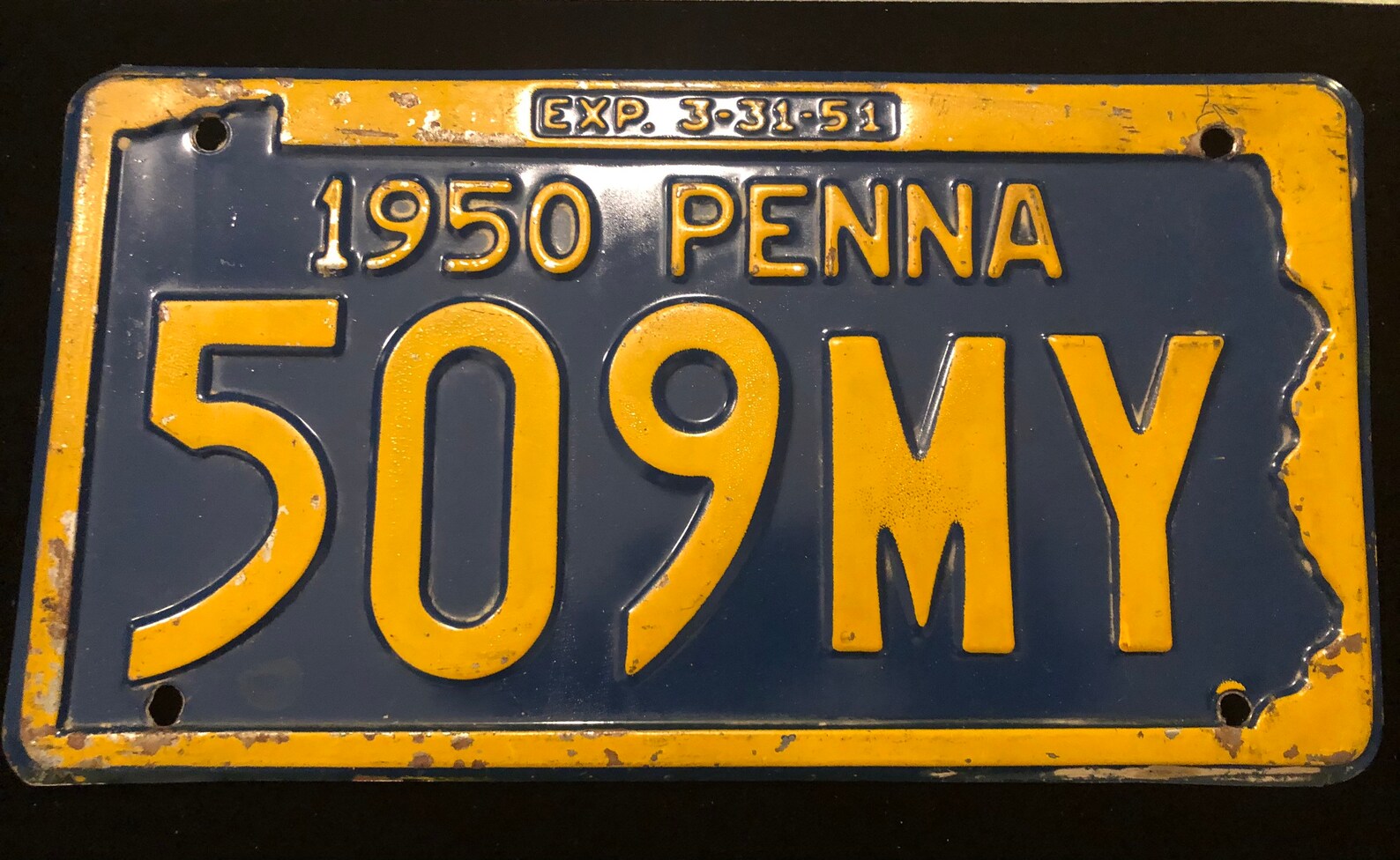 Vintage 1950 PA License Plate in Mint Condition - Etsy