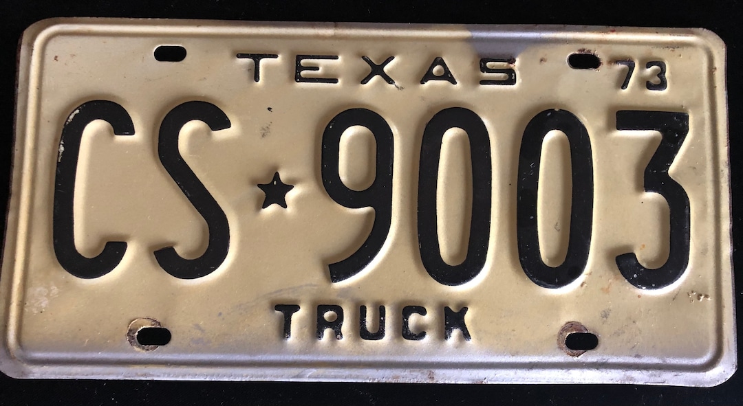 Vintage Original 1973 Texas License Plate in Good Condition - Etsy