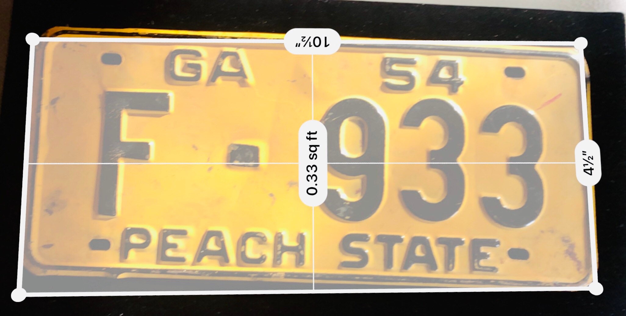 Vintage Original 1954 Georgia Peach State License Plate in Good ...