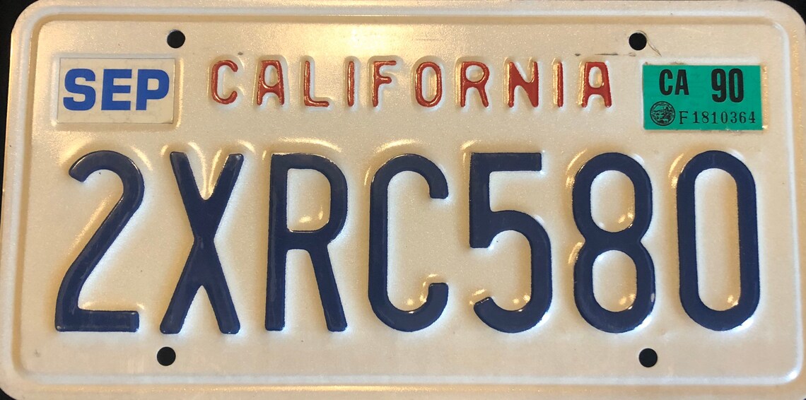 Mint 1990 California Original Vintage License Plate - Etsy.de
