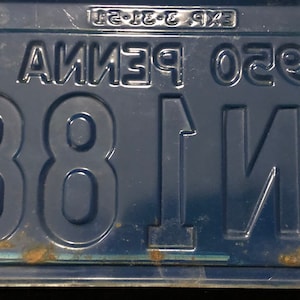 Vintage Original 1950 PA License Plate in Excellent Condition - Etsy