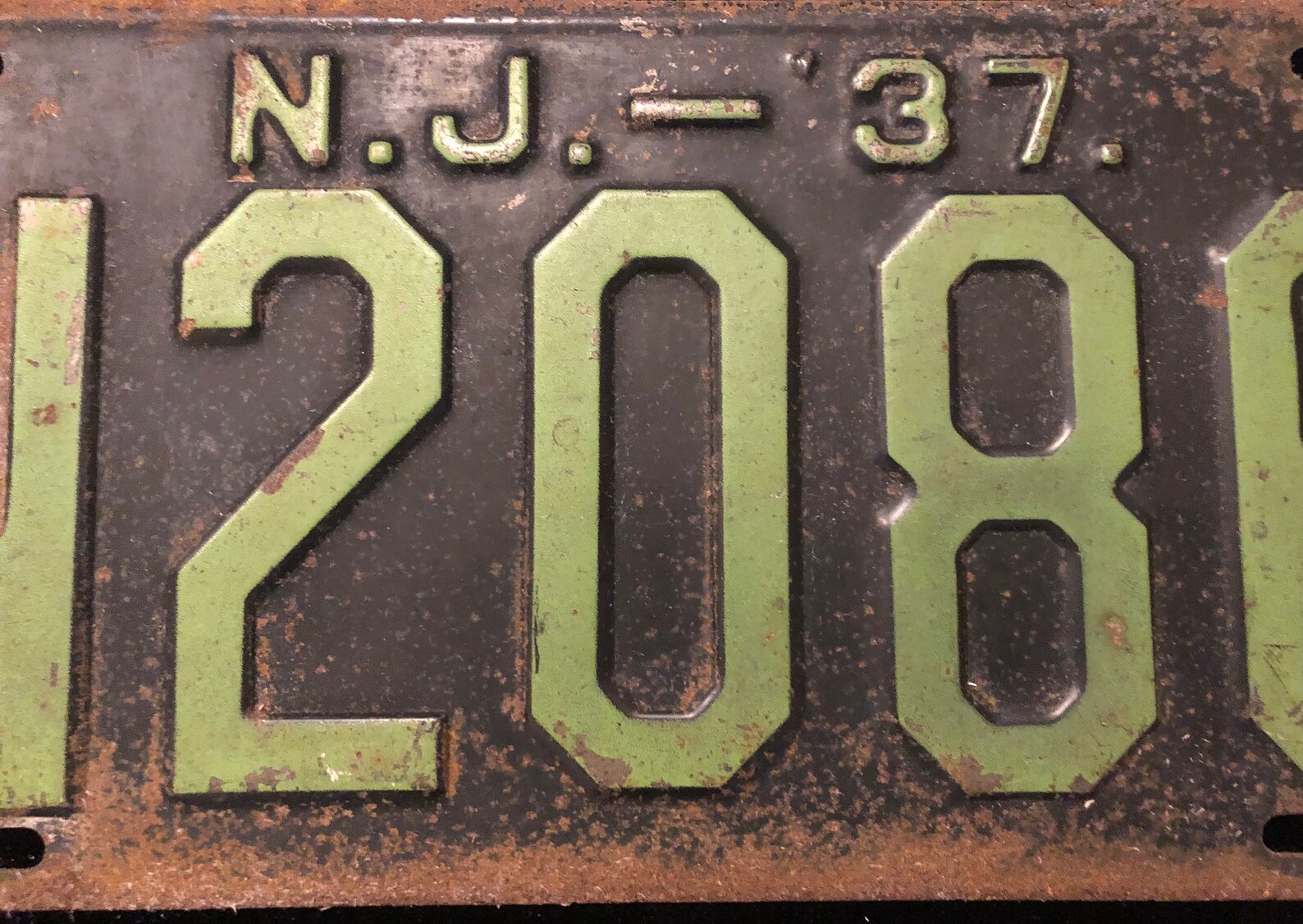 Vintage Original 1937 NJ License Plate in Good Condition - Etsy