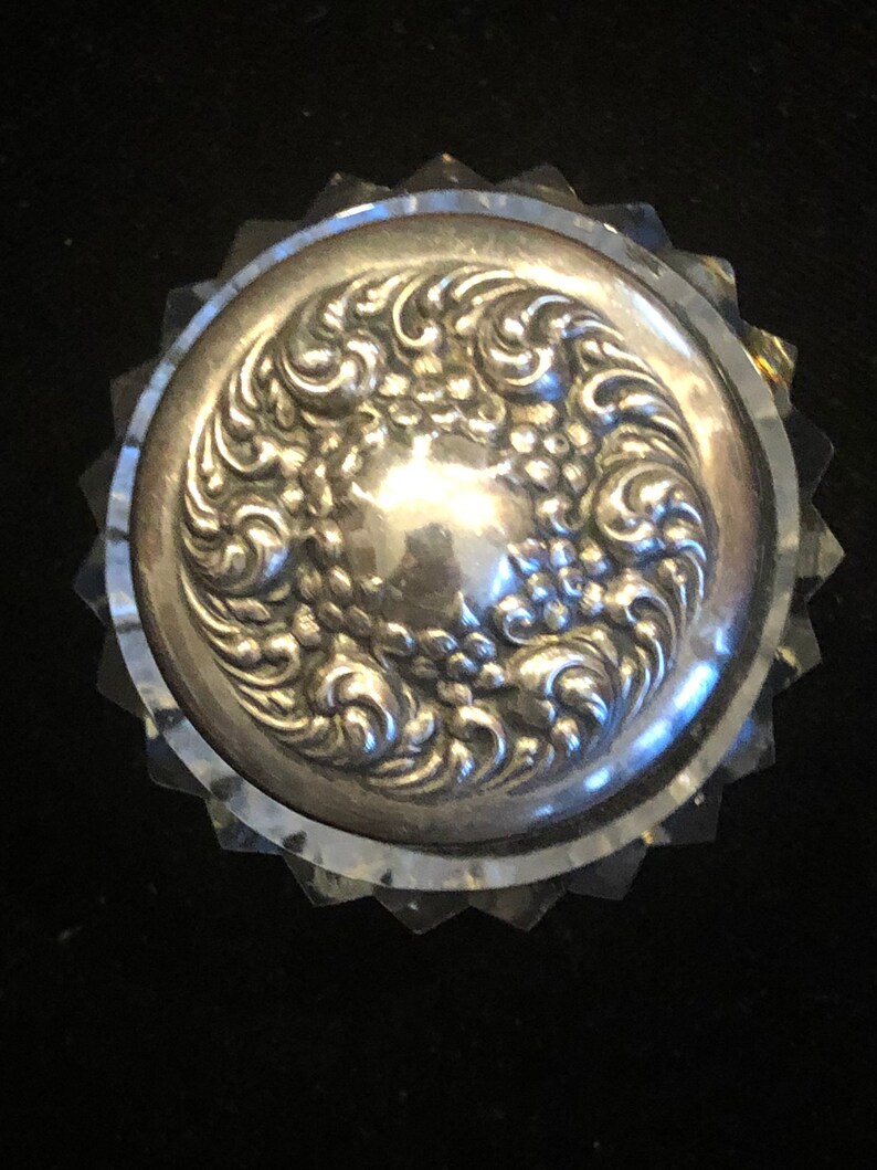 Beautiful Vintage Sterling Silver Repousse Victorian Beveled - Etsy