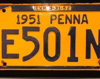 Vintage Original 1968 PA License Plate in Mint Condition - Etsy