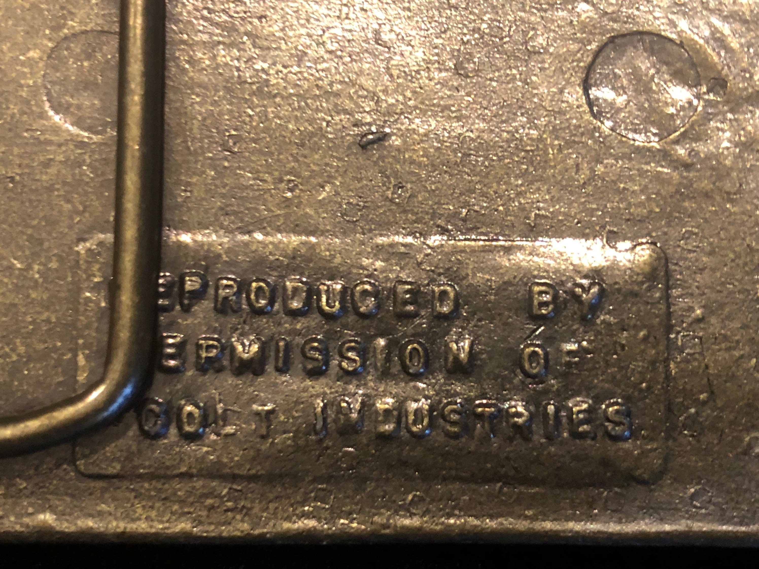 Vintage Original Brass Colt Belt Buckle unisex in Excellent Condition ...