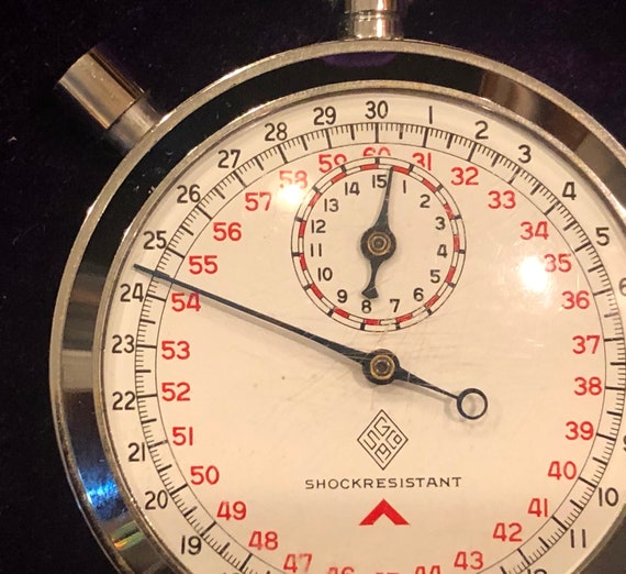 Vintage Swiss Stopwatch in Mint Condition - Gem