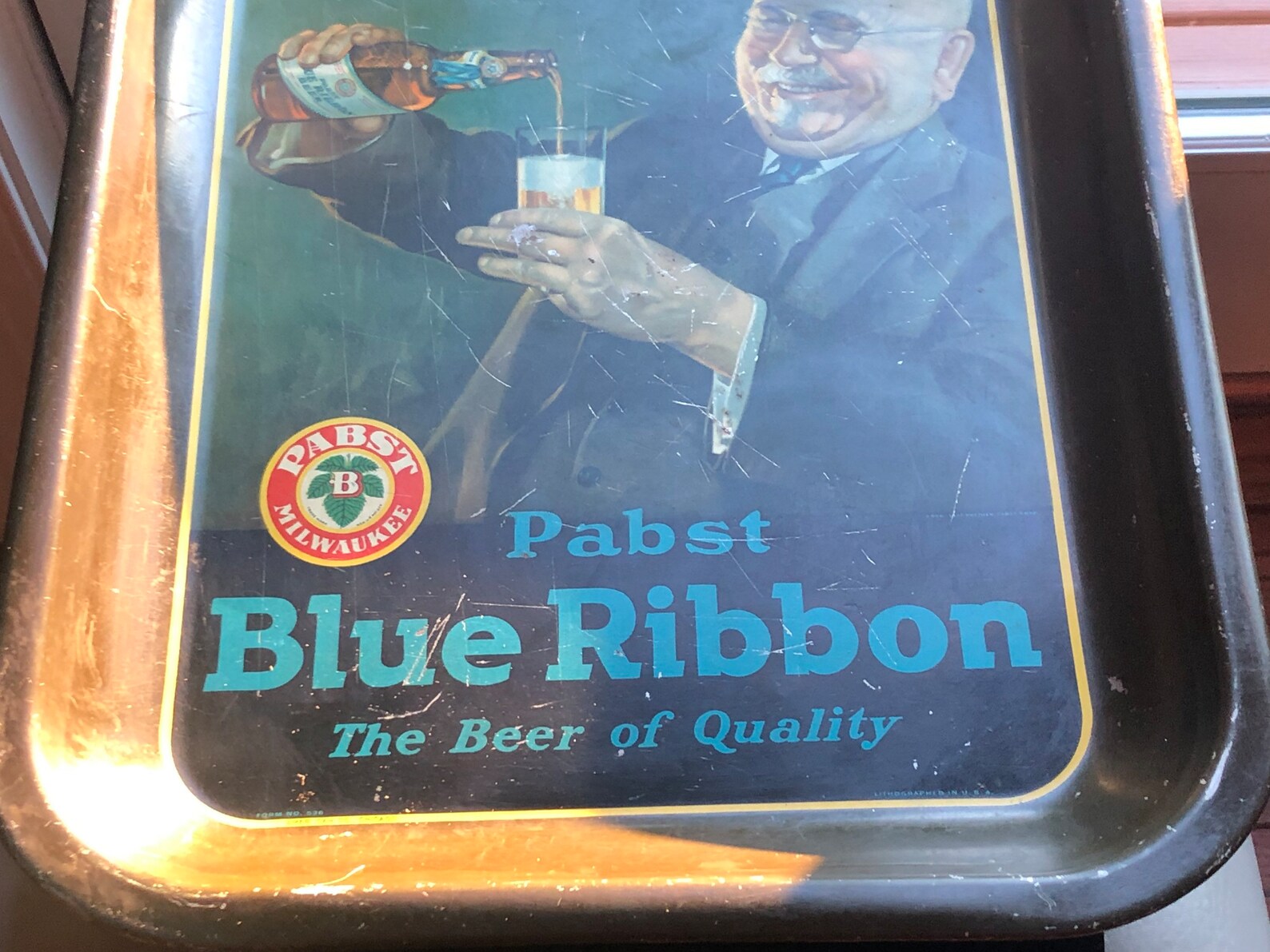 Vintage 1930s Original Pabst Blue Ribbon Beer Tray in Good Condition - Etsy
