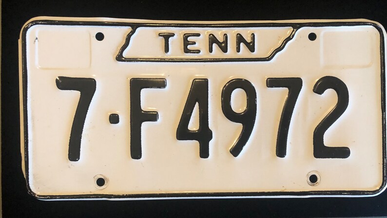 Vintage Original 1970s Tennessee License Plate in Mint Condition - Etsy