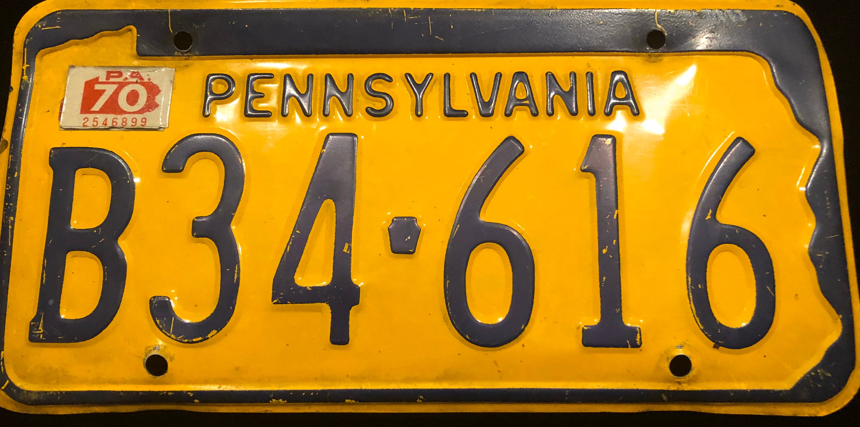 1970 Original Vintage Pa License Plate in Good Condition - Etsy