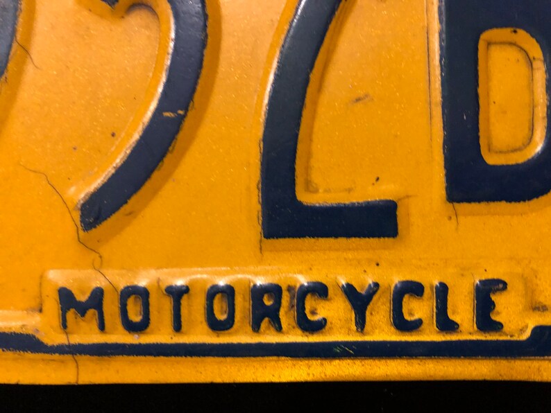Vintage 1980s Original PA Motorcycle License Plate in Good Condition - Etsy