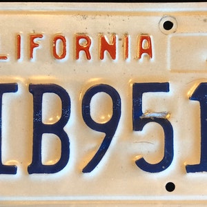 Vintage 1990s Original California License Plate in Excellent Condition ...