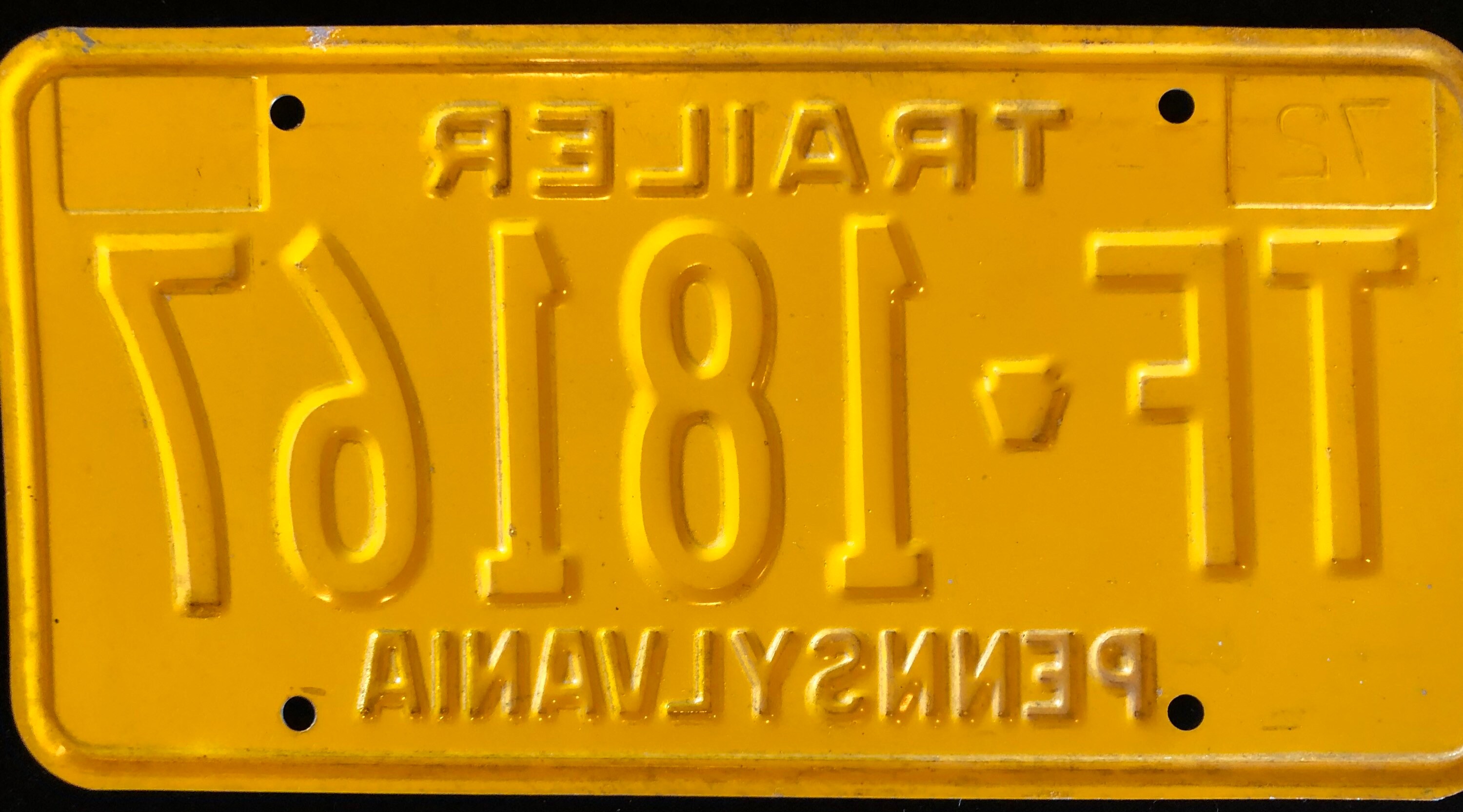 1970s PA Trailer Plate in Good Condition - Etsy.de