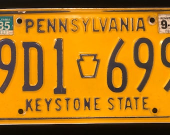 Vintage Original 1968 PA License Plate in Mint Condition - Etsy