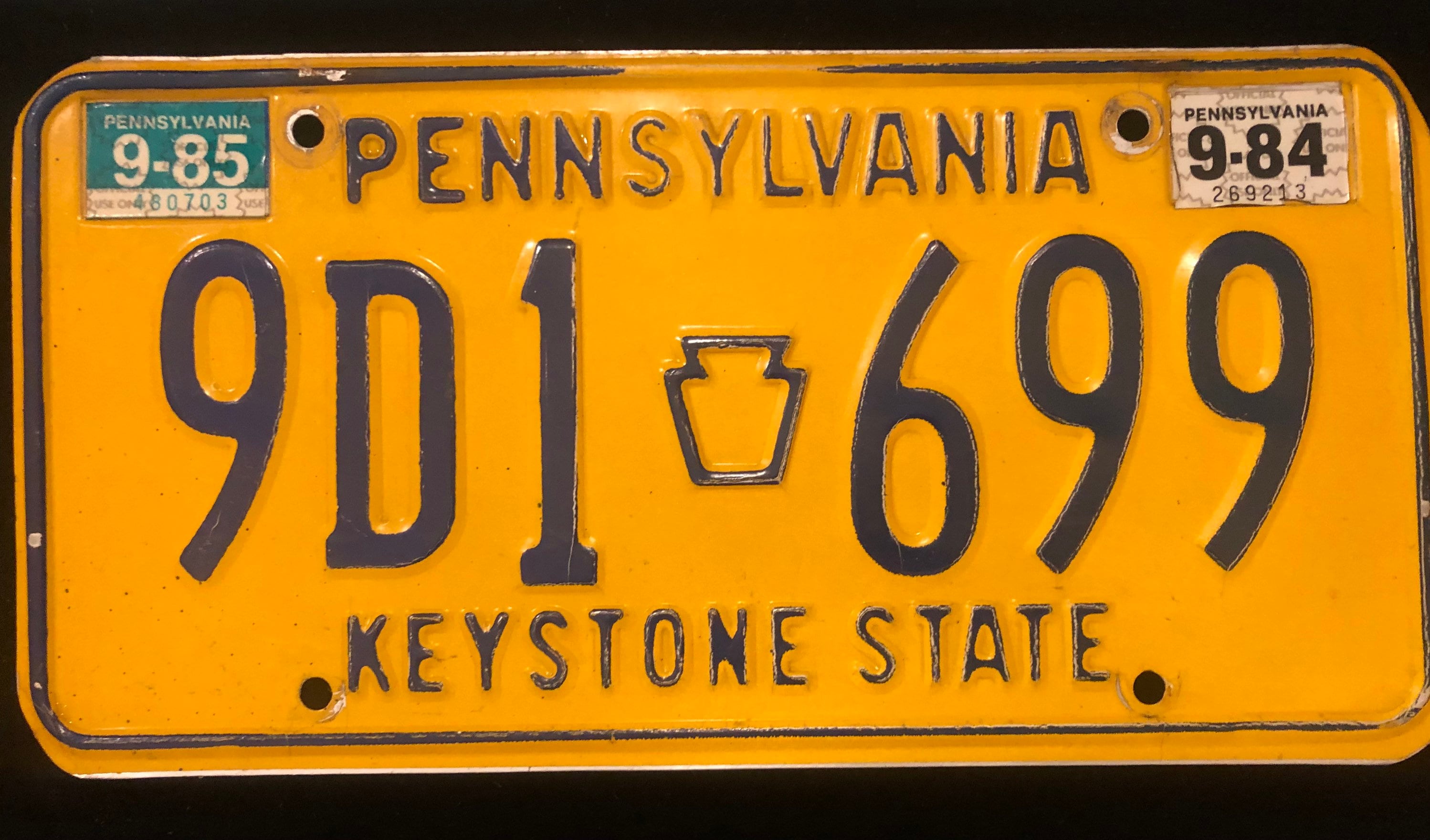 Vintage Original 1980s PA License Plate in Excellent Condition - Etsy
