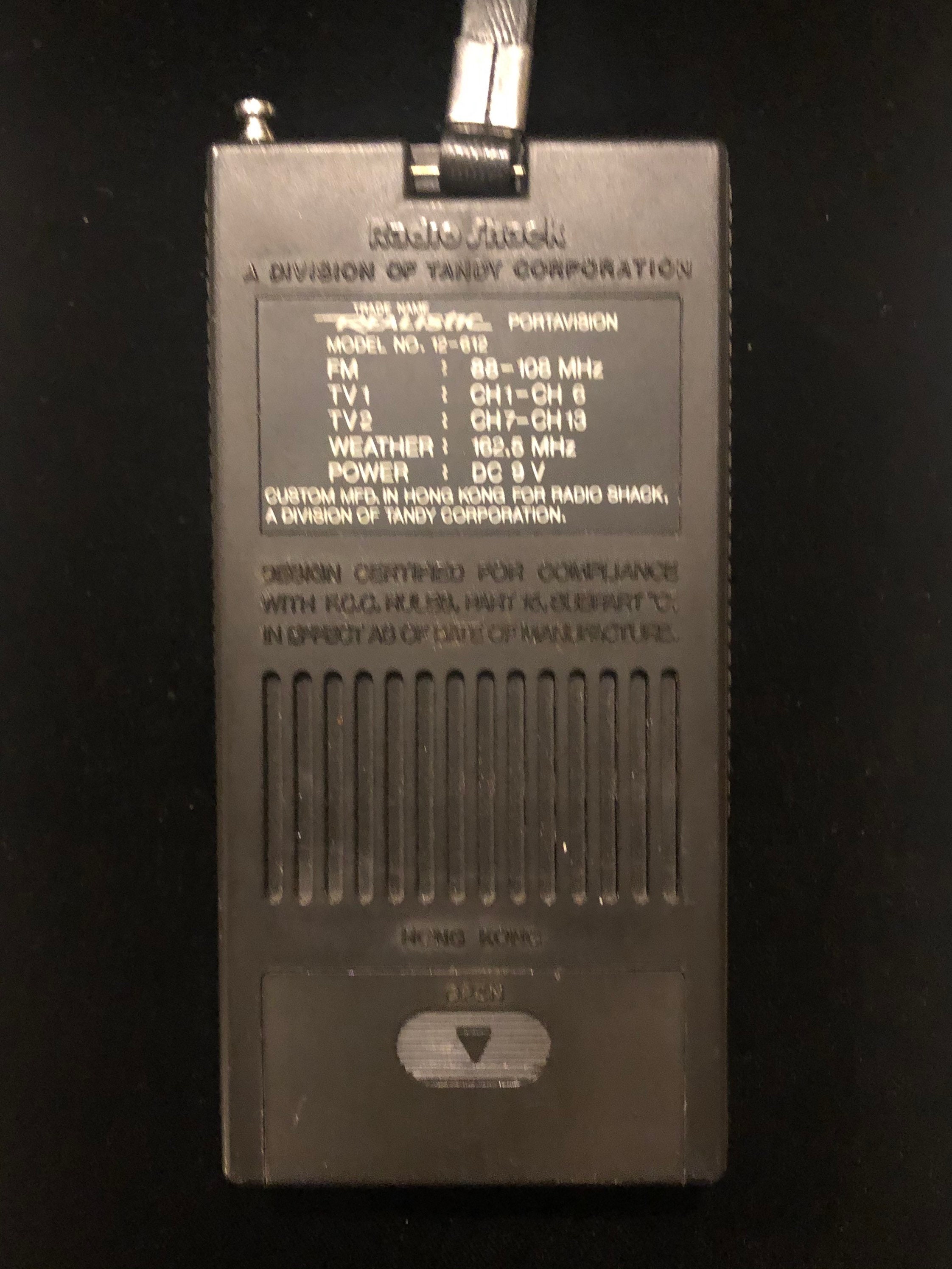 Vintage Realistic Portavision FM/TV 1/tv2/weather Working Radio in ...