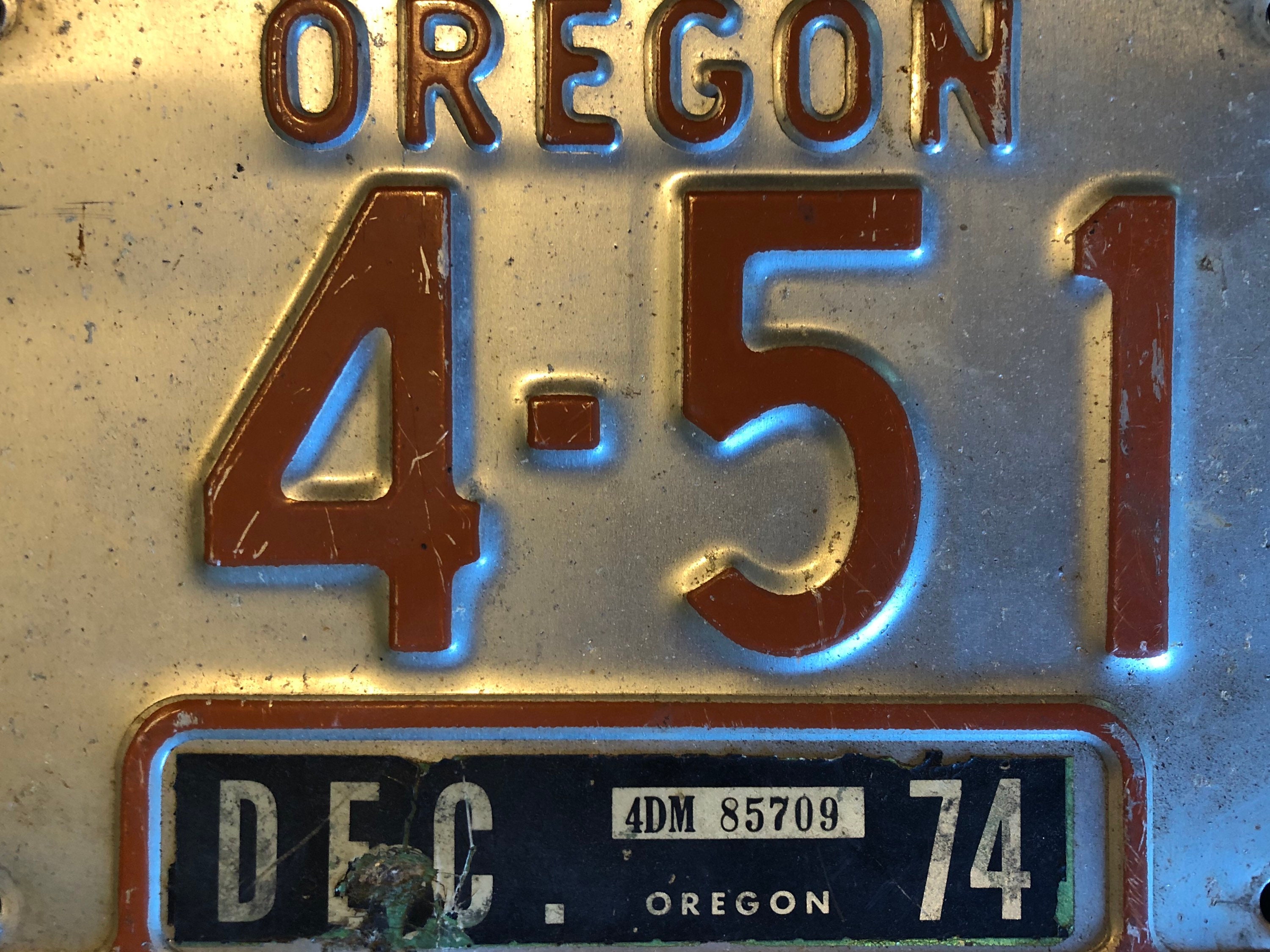 Vintage 1974 Oregon License Plate - Etsy.de