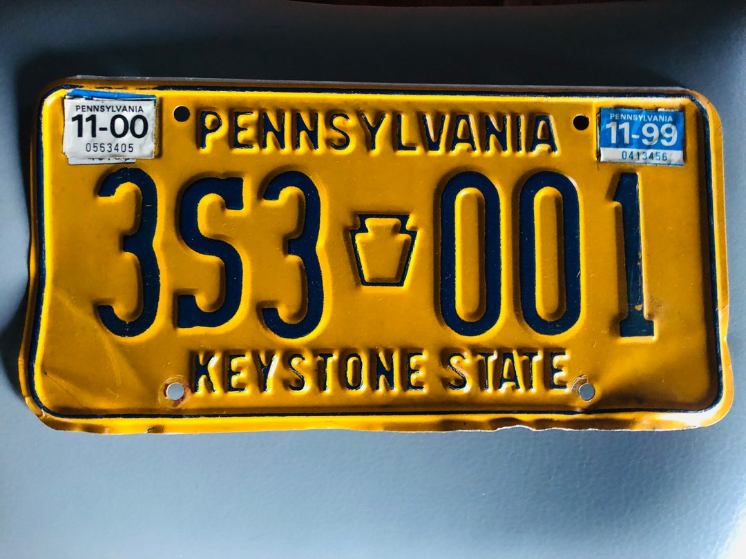 Vintage 1999 Pennsylvania License Plate in Good Condition - Etsy