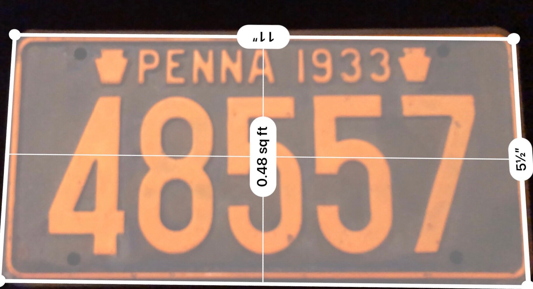 Vintage Original 1933 PA License Plate in Excellent Condition - Etsy