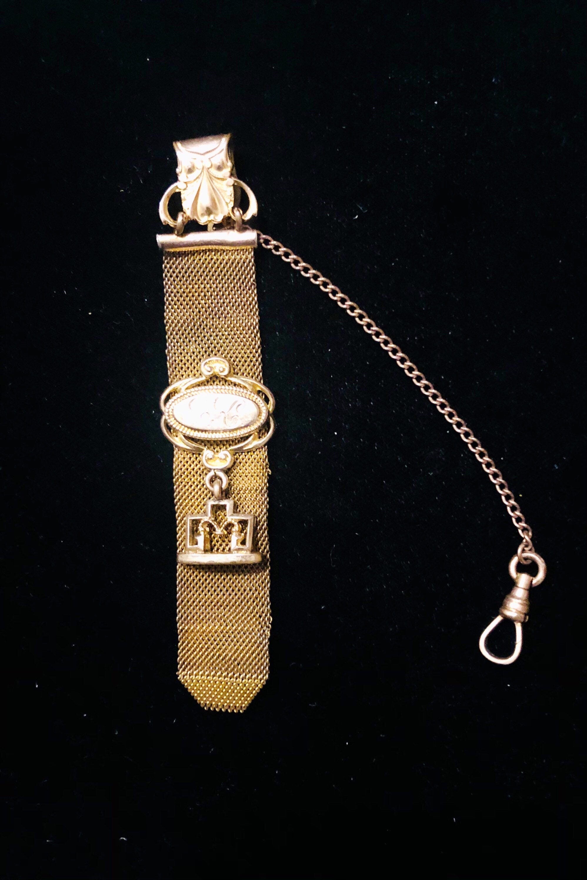 Vintage Gold Filled Monogrammed Watch Fob Chain Dated 1913 in - Etsy