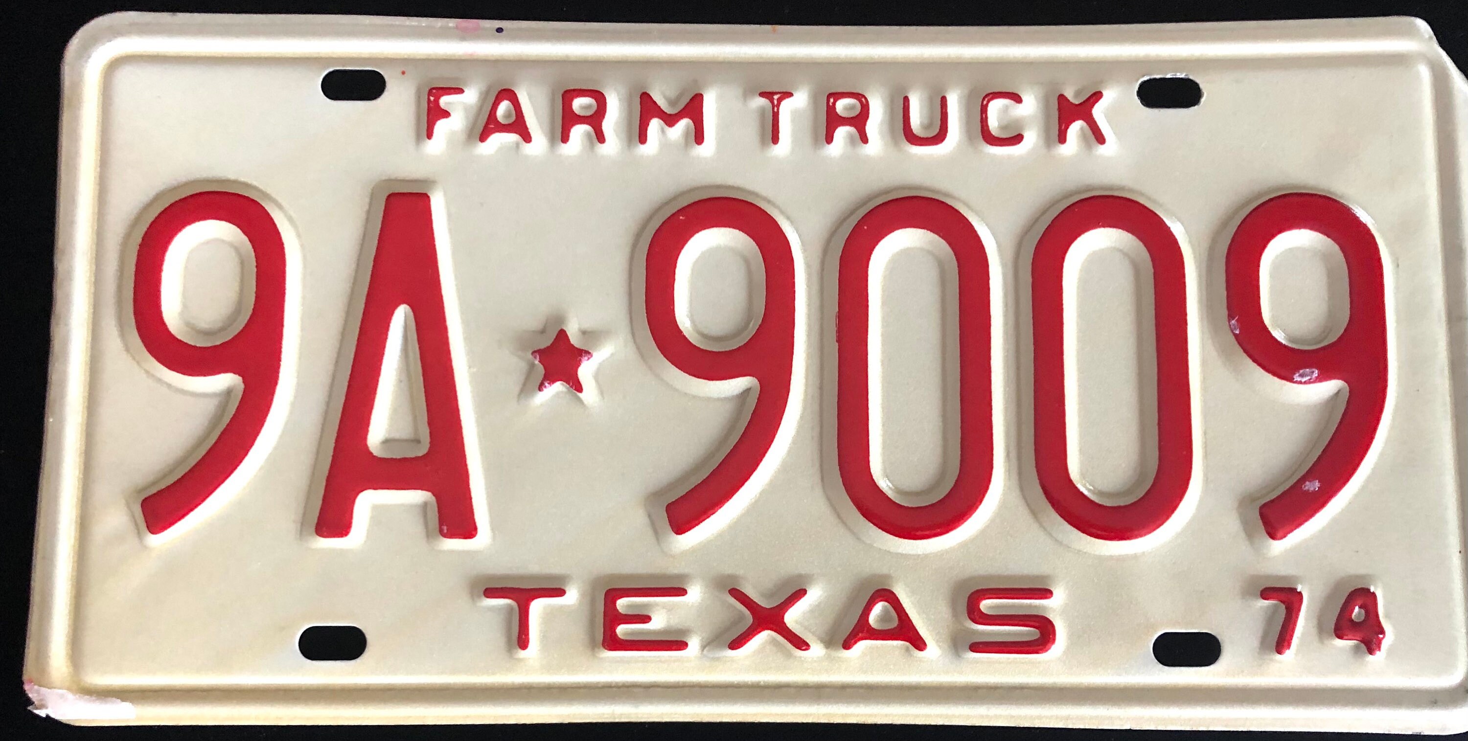 Vintage 1974 Texas Farm Truck License Plate - Etsy