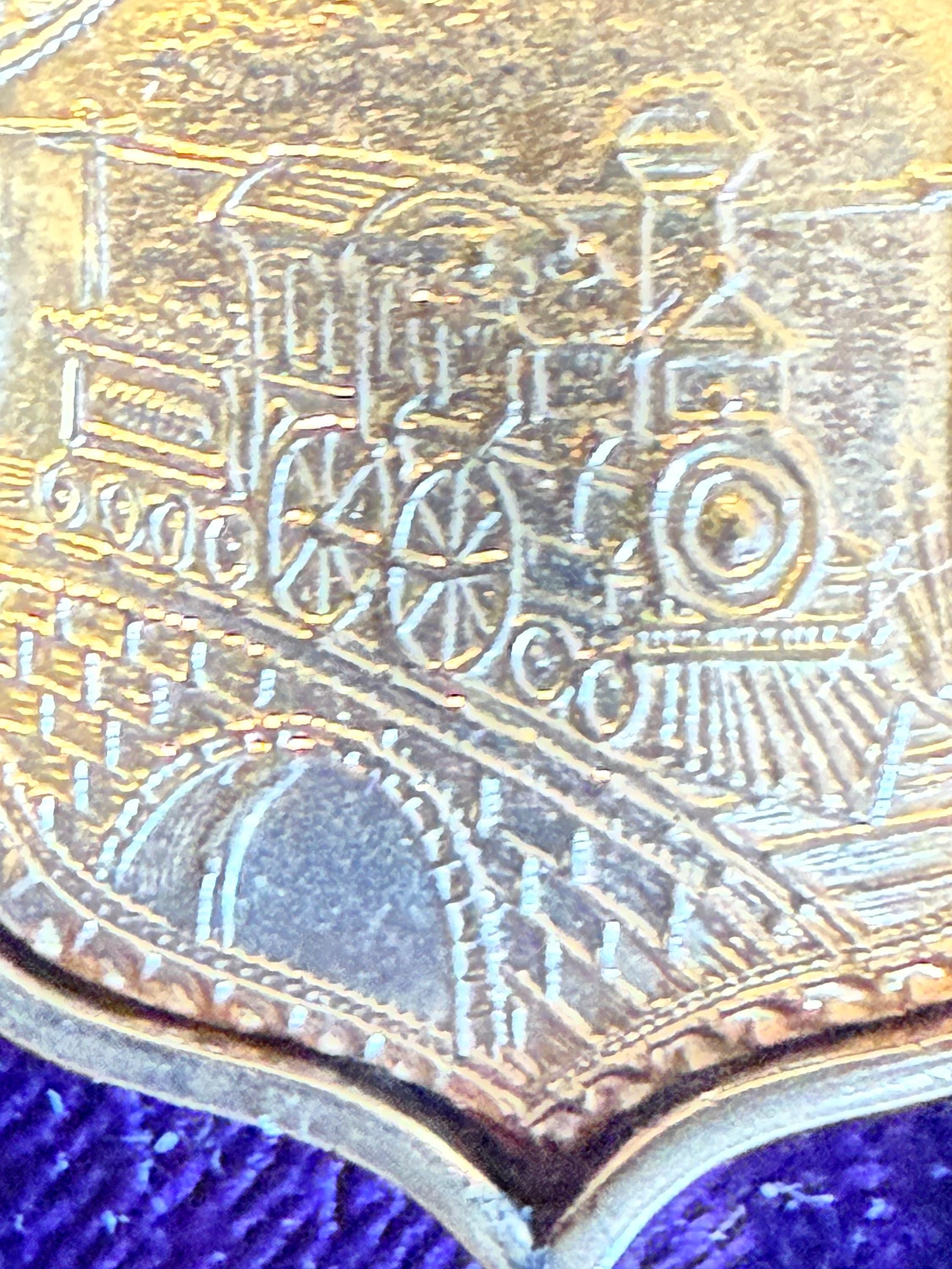 Vintage Gold Filled and Enameled Fort Worth Railroad Commemorative ...