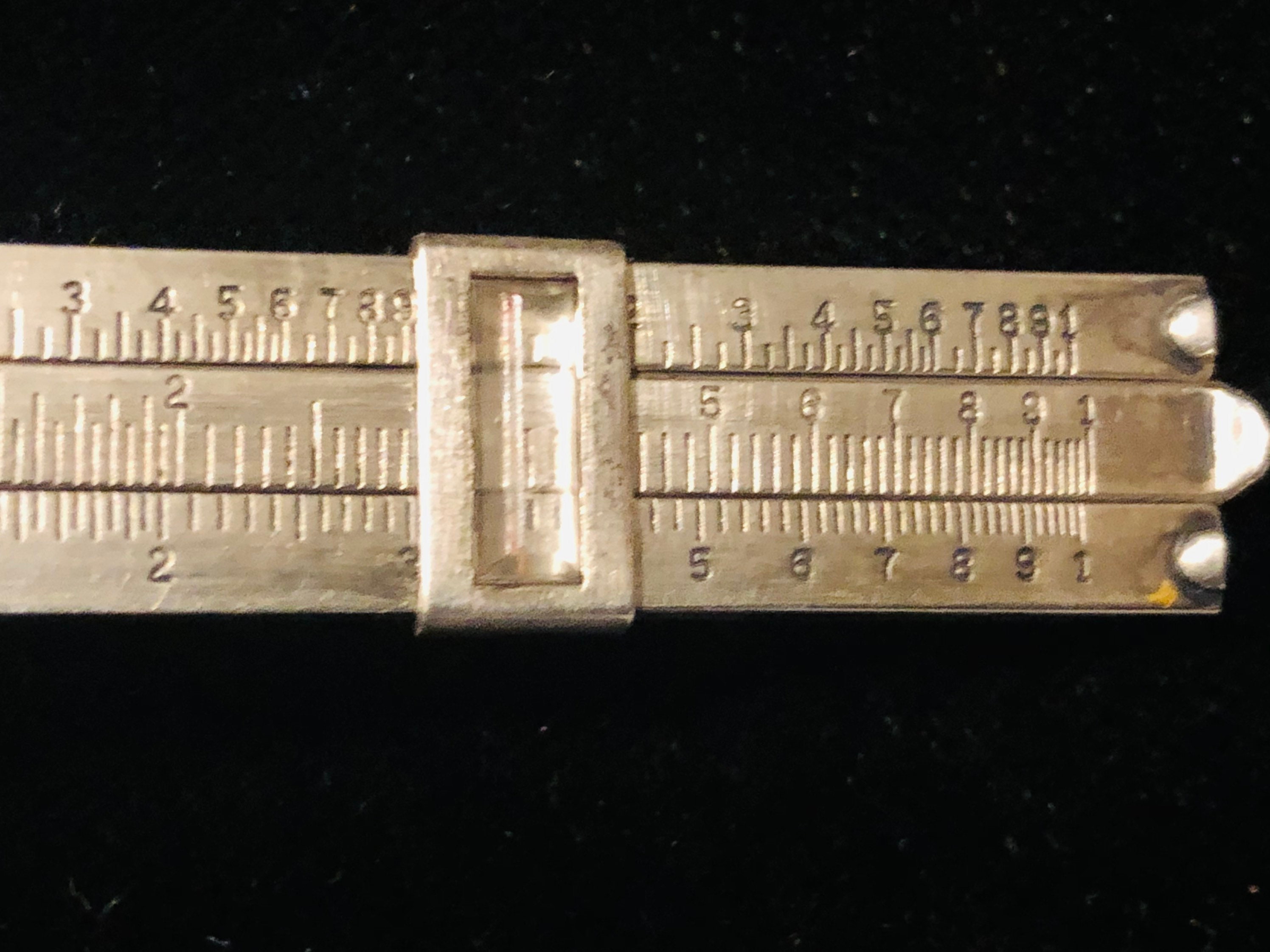 Vintage original Sterling Silver Tie Clip Movable Ruler Made | Etsy