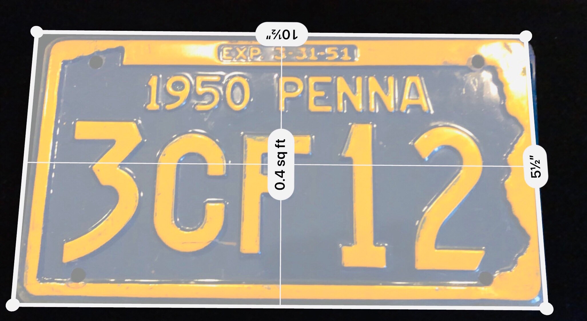 Vintage Original 1950 PA License Plate in Mint Condition - Etsy