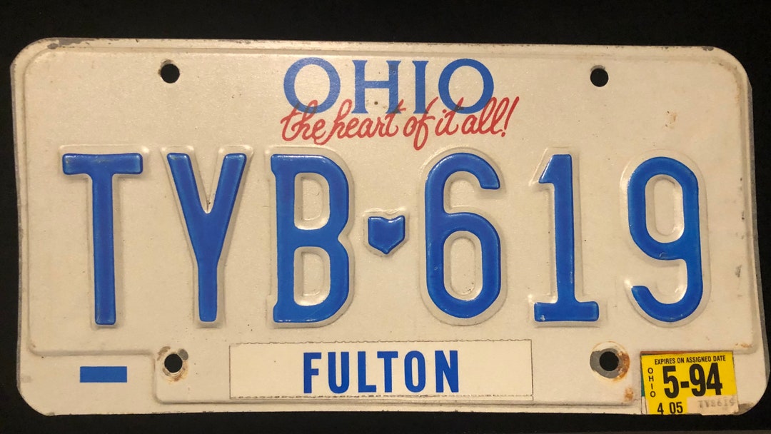 Vintage Original 1994 Ohio License Plate in Excellent Condition - Etsy