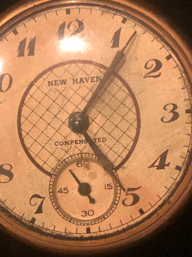 Vintage New Haven Compensated Mechanical Pocket Watch in Excellent ...