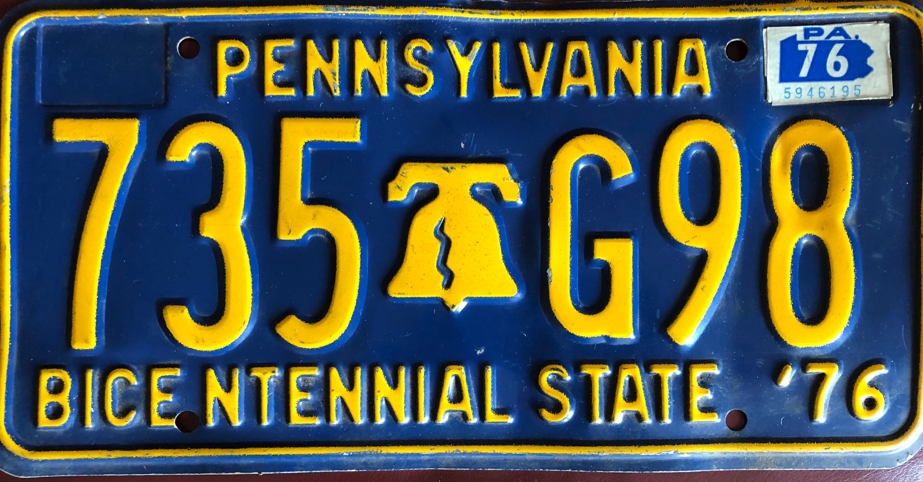 1976 PA License Plate liberty Bell Bicentennial State 76 in - Etsy
