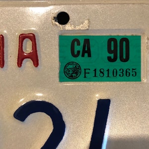 Vintage Original 1990 California License Plate in Mint Condition - Etsy