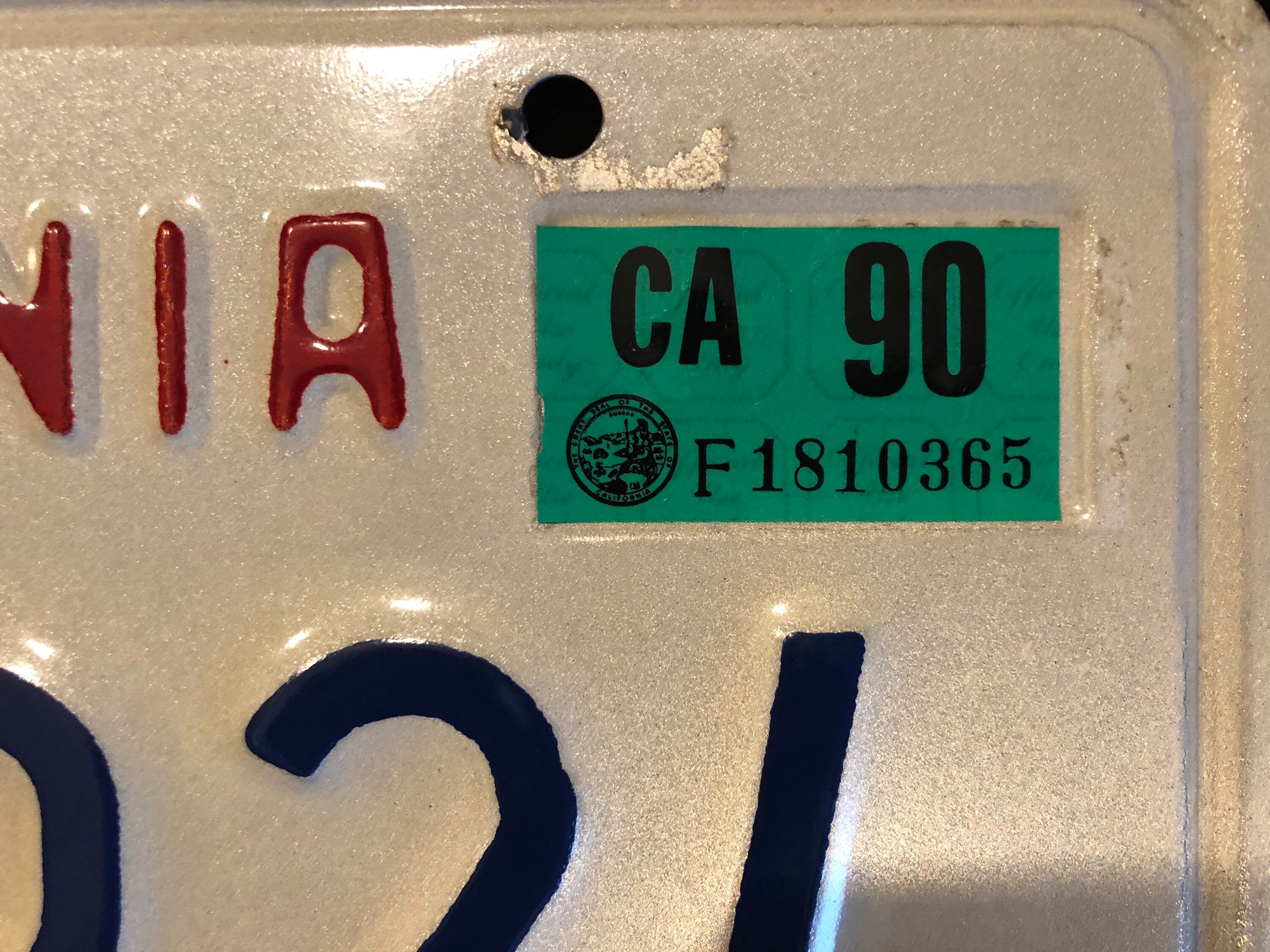 Vintage Original 1990 California License Plate in Mint | Etsy