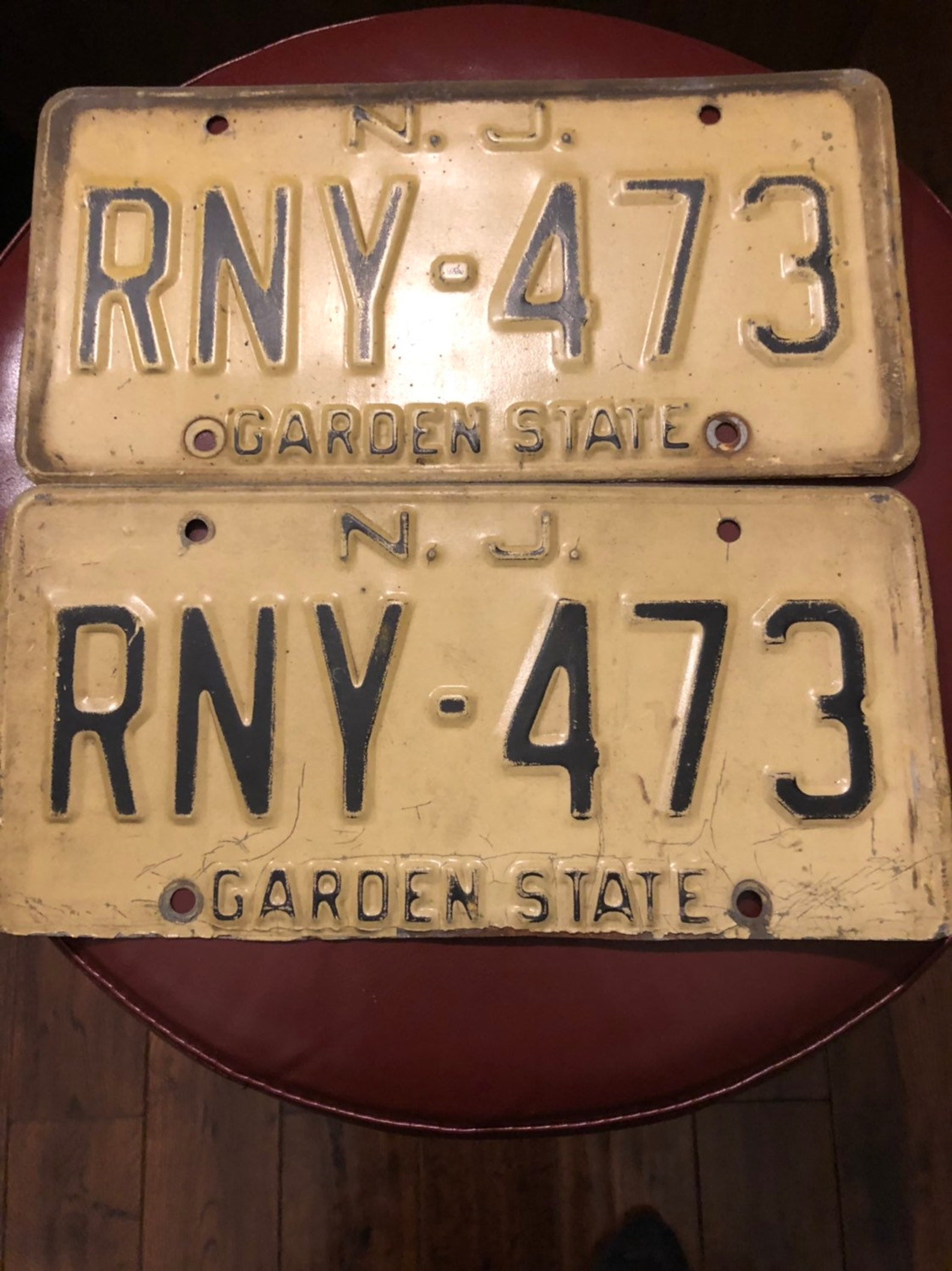 1970s Matching NJ License Plates - Etsy