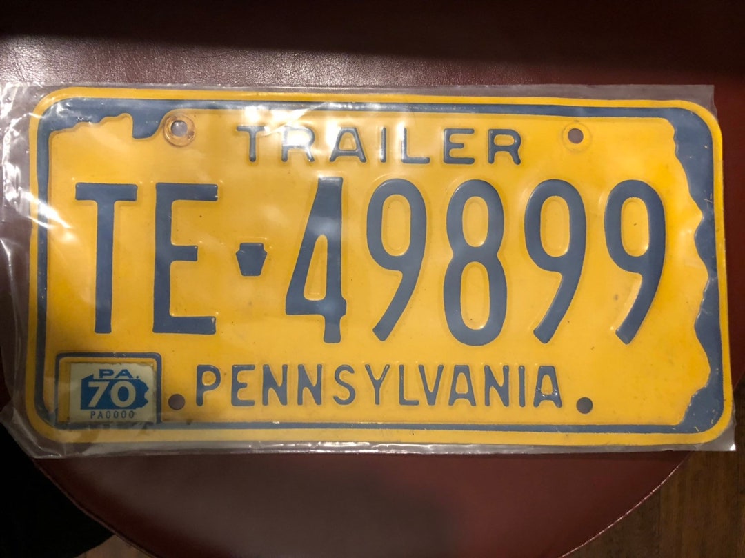 1970 PA Trailer License Plate - Etsy