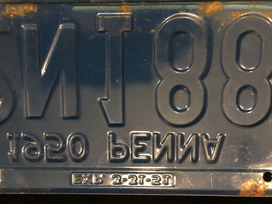 Vintage Original 1950 PA License Plate in Excellent Condition - Etsy