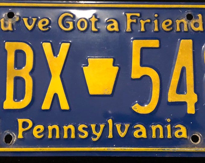 Vintage 1980s PA License Plate in Excellent Condition - Etsy