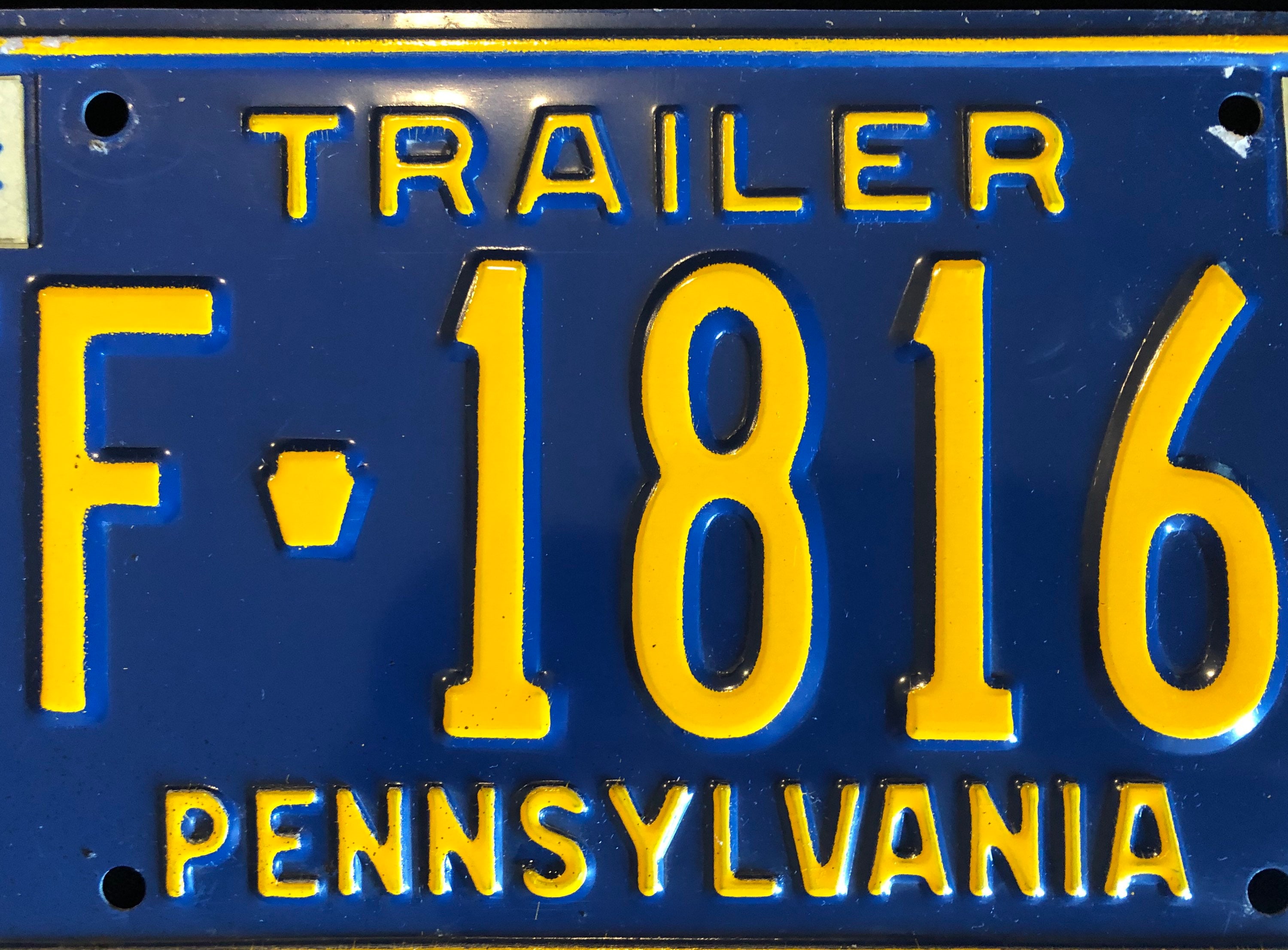 1970s PA Trailer Plate in Good Condition | Etsy