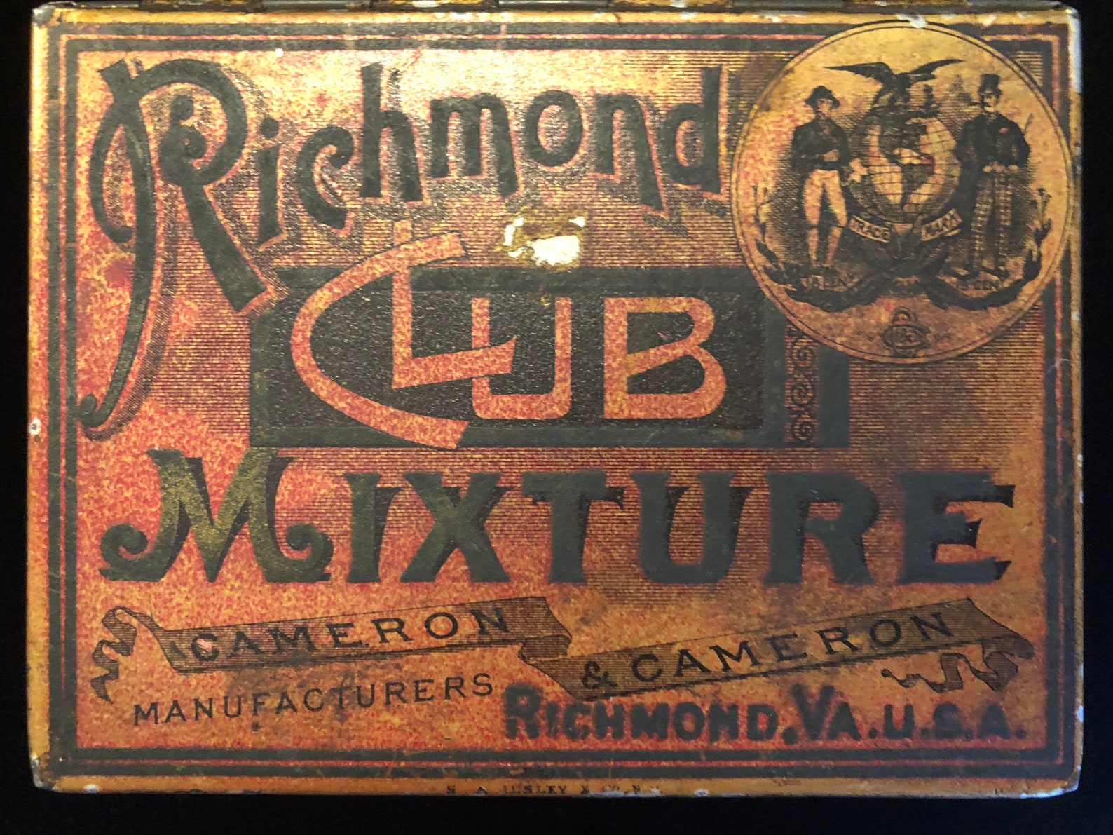 Richmond Club Mixture Vintage TOBACCO TIN Cameron and | Etsy