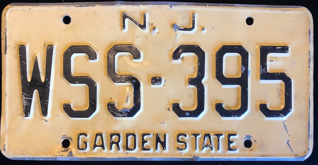Vintage 1980s NJ License Plate in Good Condition (garden State Plate ...
