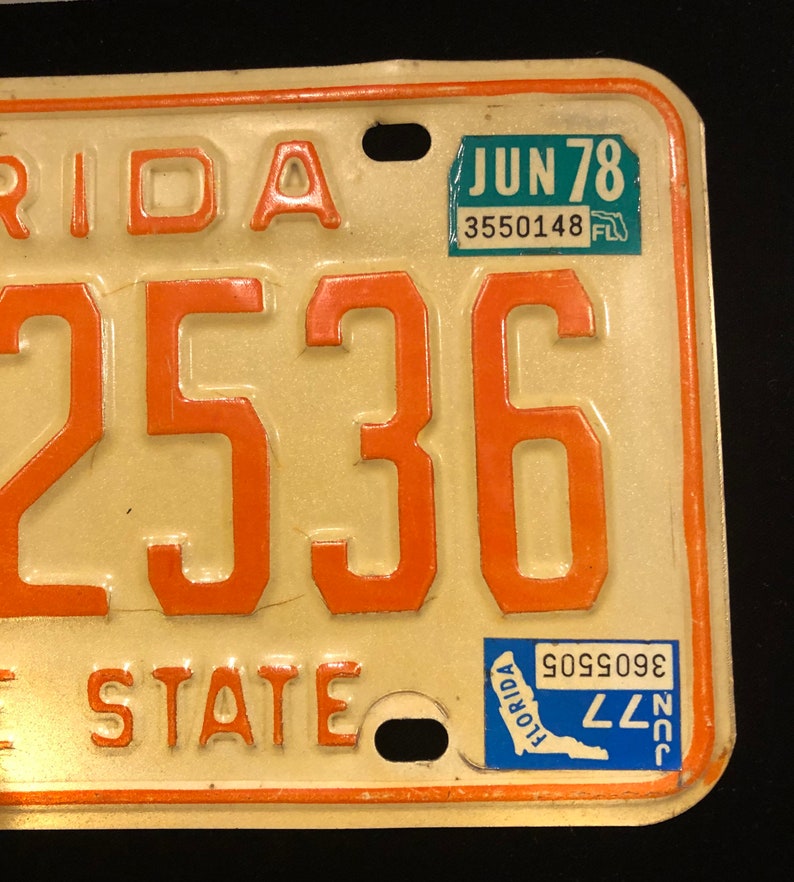 Vintage Original 1975 Florida License Plate (sunshine State) in ...