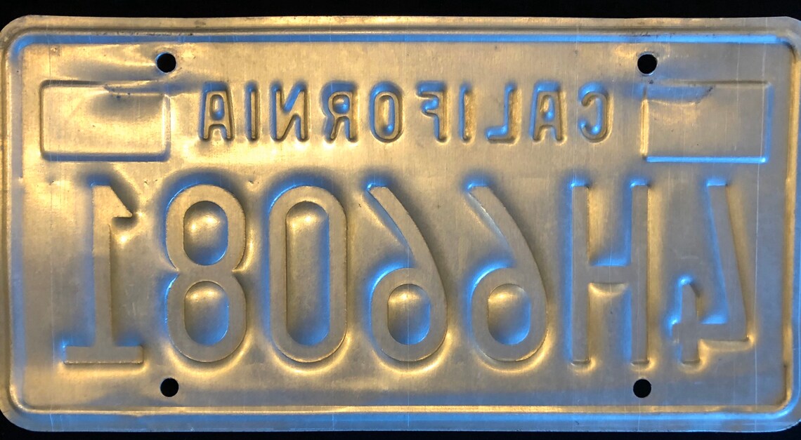 Vintage 1990s California License Plate in Excellent Condition | Etsy