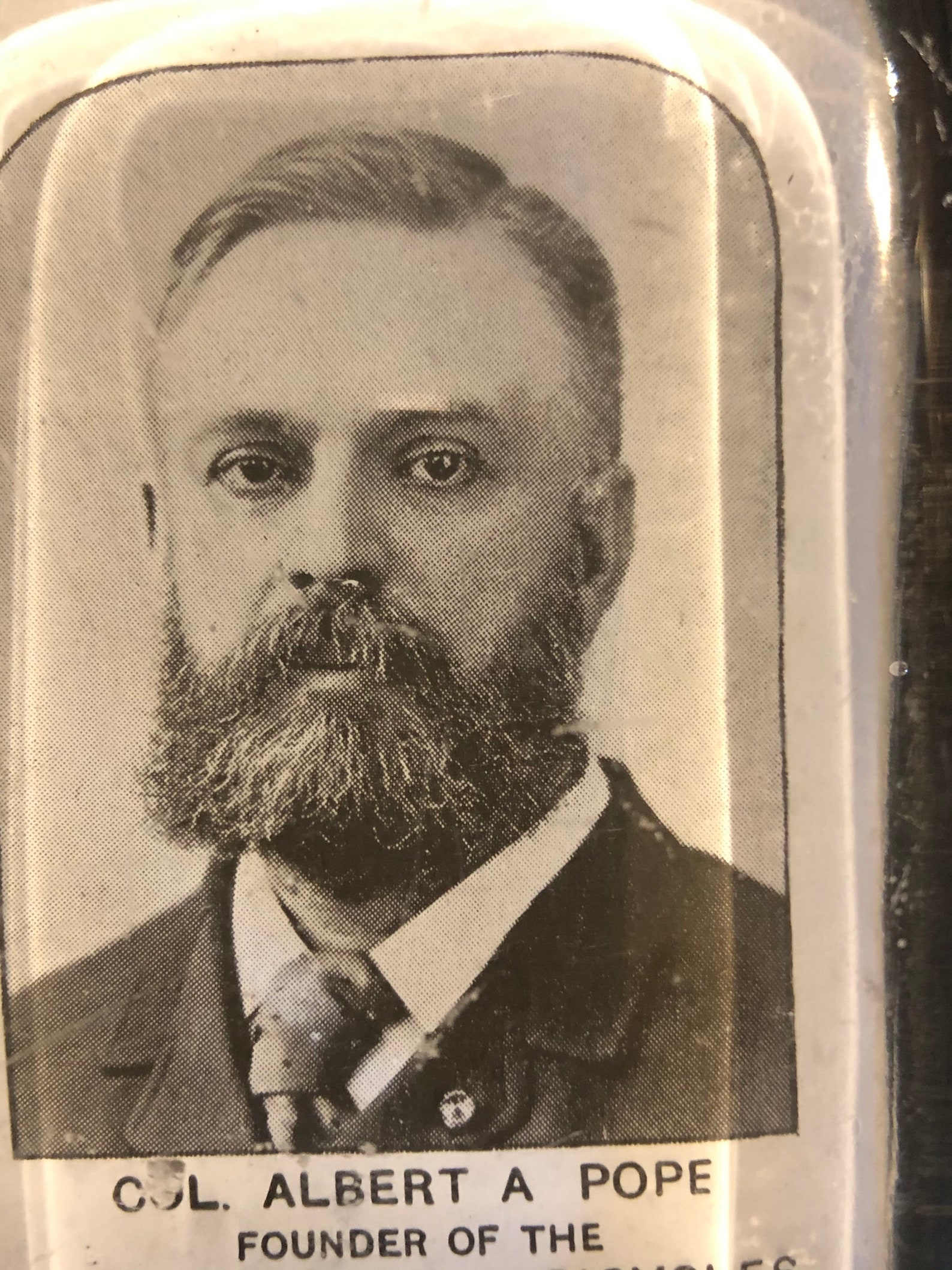 Vintage Original Glass Paperweight Col Albert Pope ( Founder of ...